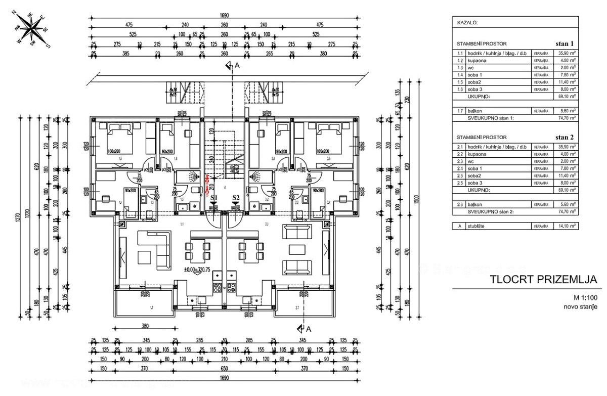 Rijeka, Viškovo, novi stan u prizemlju stambene zgrade, PROD | INDEX OGLASI