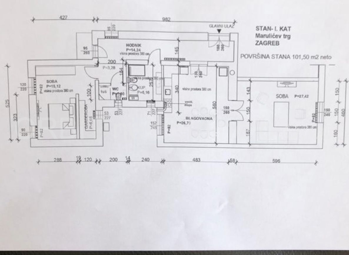 Naslov Marulićev trg luksuzan stan 105m2 u novouređenoj zgradi | INDEX ...