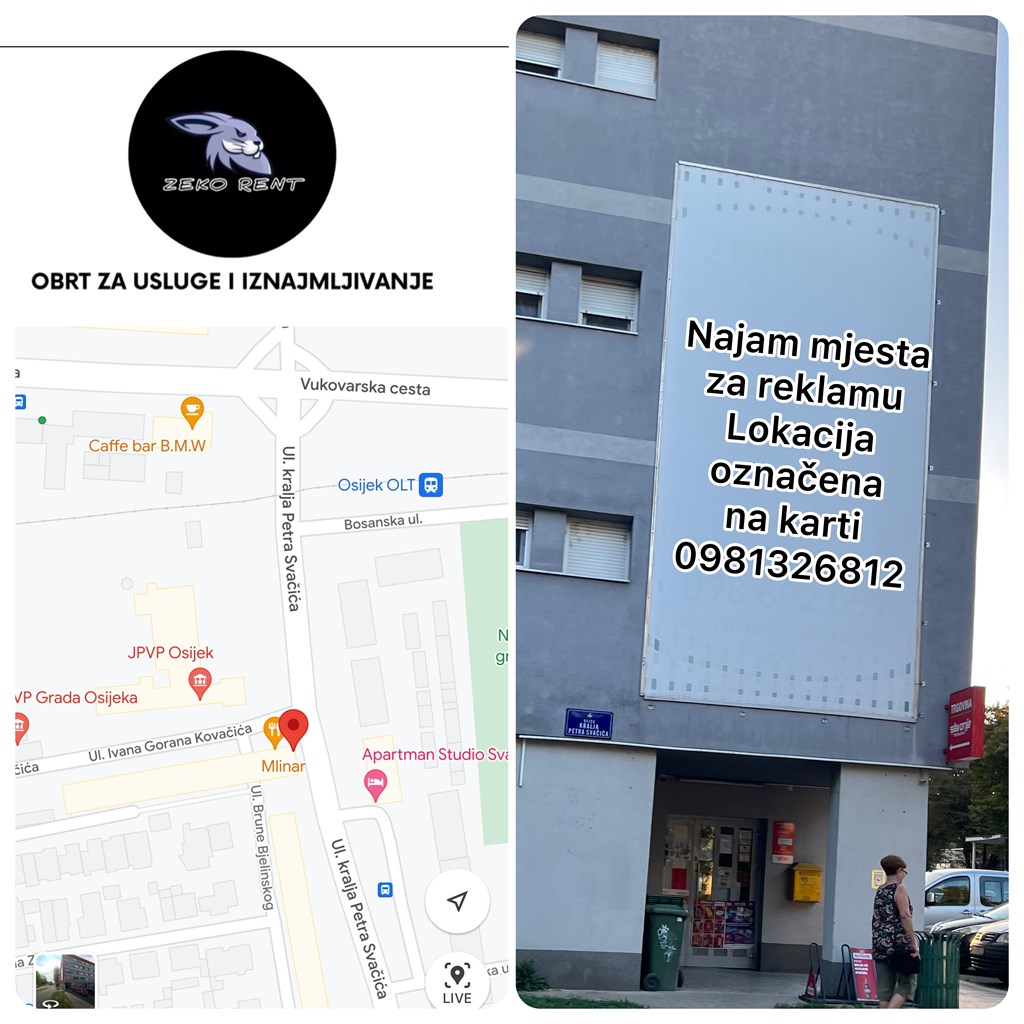 Najam mjesta za reklamu u Osijeku | INDEX OGLASI