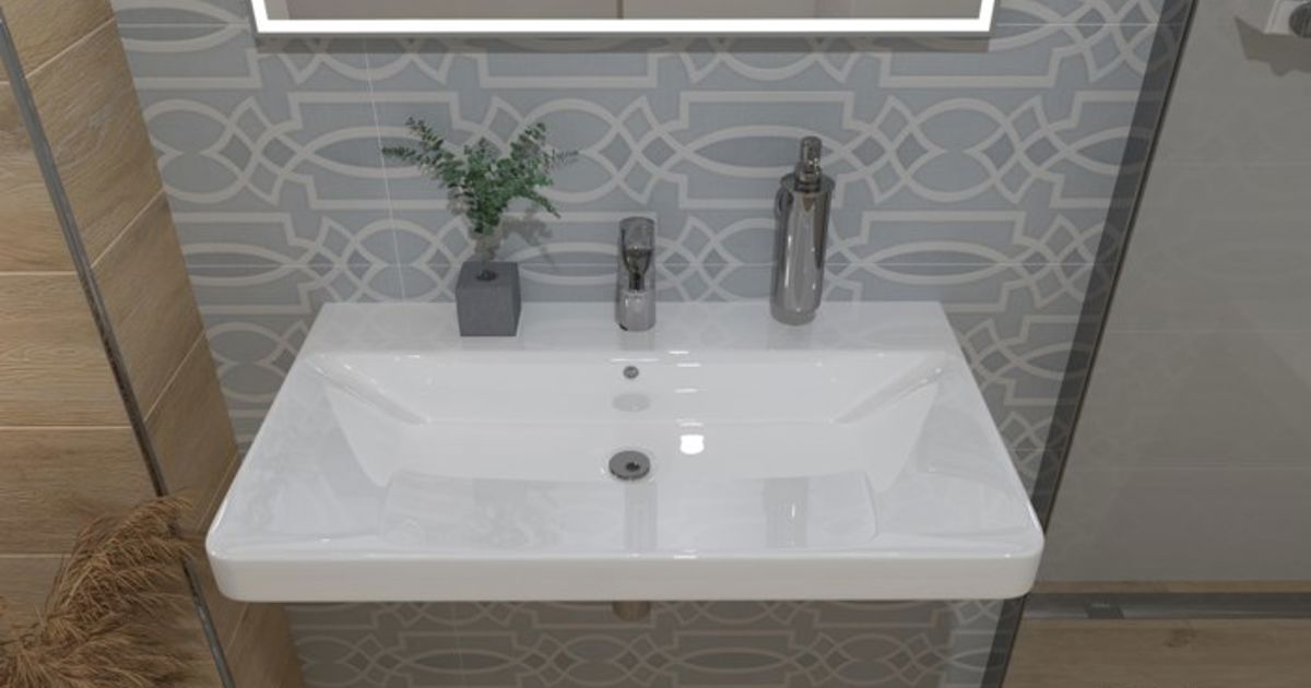 Umivaonik CONCEPTO GLAM 80 cm i VOXORT klik klak sifon sa preljevom ...