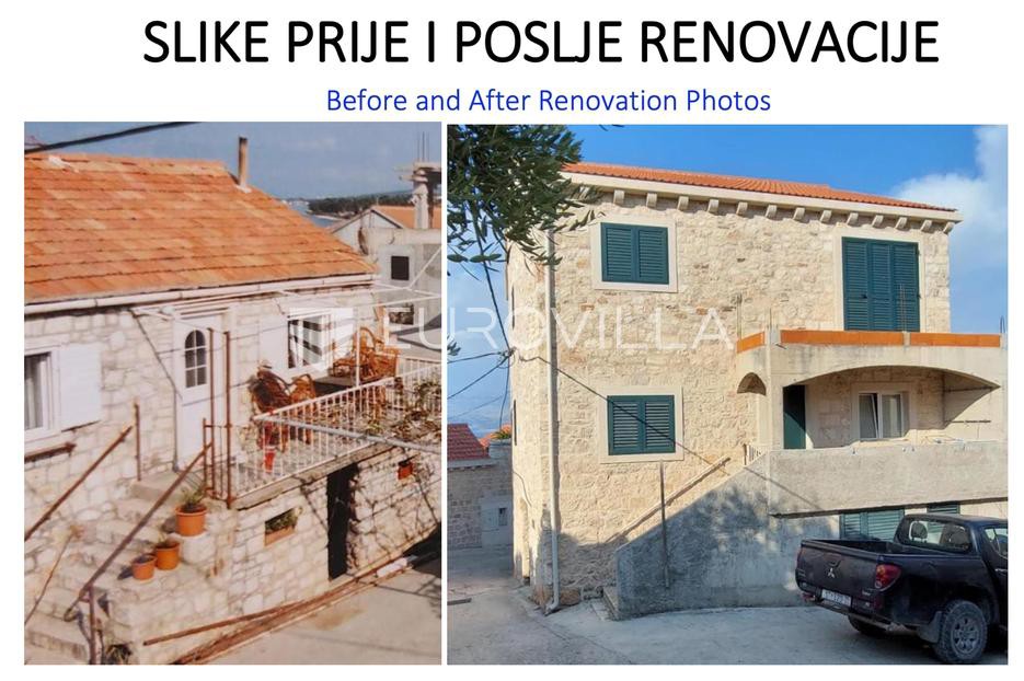 Brač, Sutivan, stara kamena kuća u centru mjesta, na 40 m od mora ...