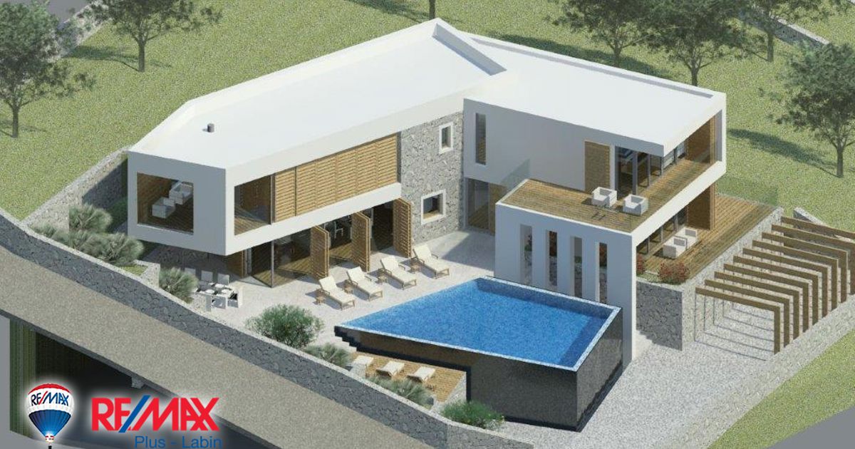 ISTRA,LABIN,ZEMLJIŠTE S GRAĐEVINSKOM DOZVOLOM, POGLED MORE | INDEX OGLASI