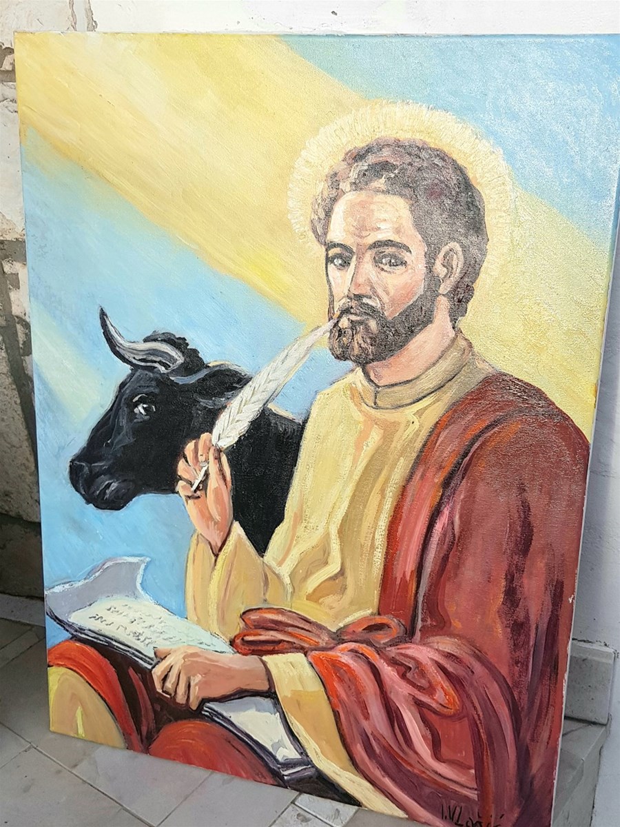 Sveti Luka,ulje na platnu 80x60cm | INDEX OGLASI