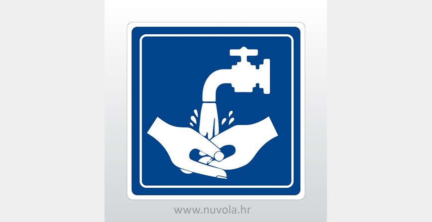 Naljepnica, znak, oznaka - Voda za pranje ruku | INDEX OGLASI