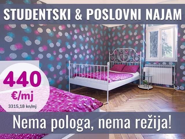 Nema pologa, nema režija! Soba u strogom centru Zagreba (Europski trg ...