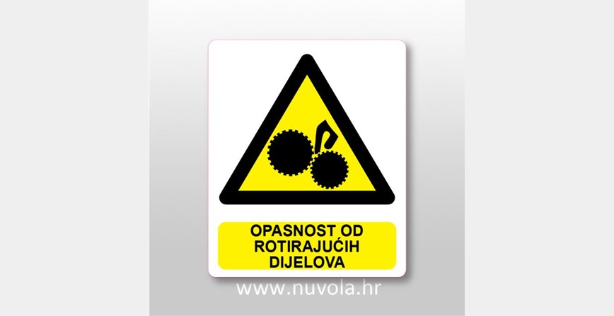 Naljepnica, znak, oznaka - Opasnost od rotirajućih dijelova | INDEX OGLASI